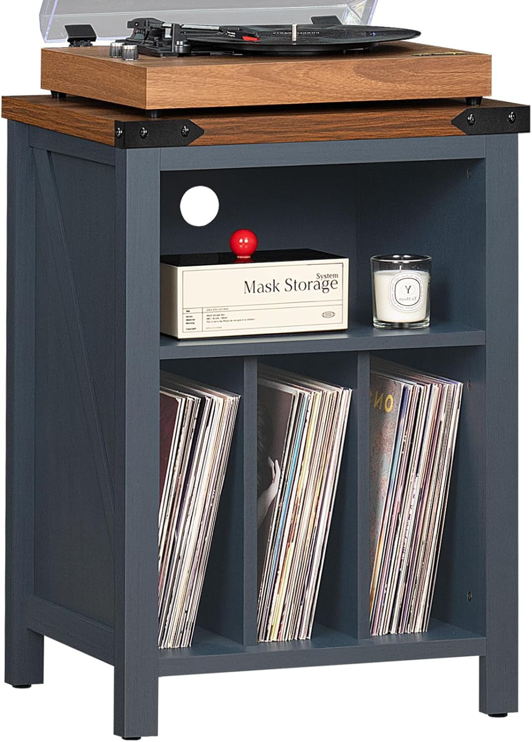 Record Player Stand with Vinyl Record Storage Holds up to 160 Albums ...