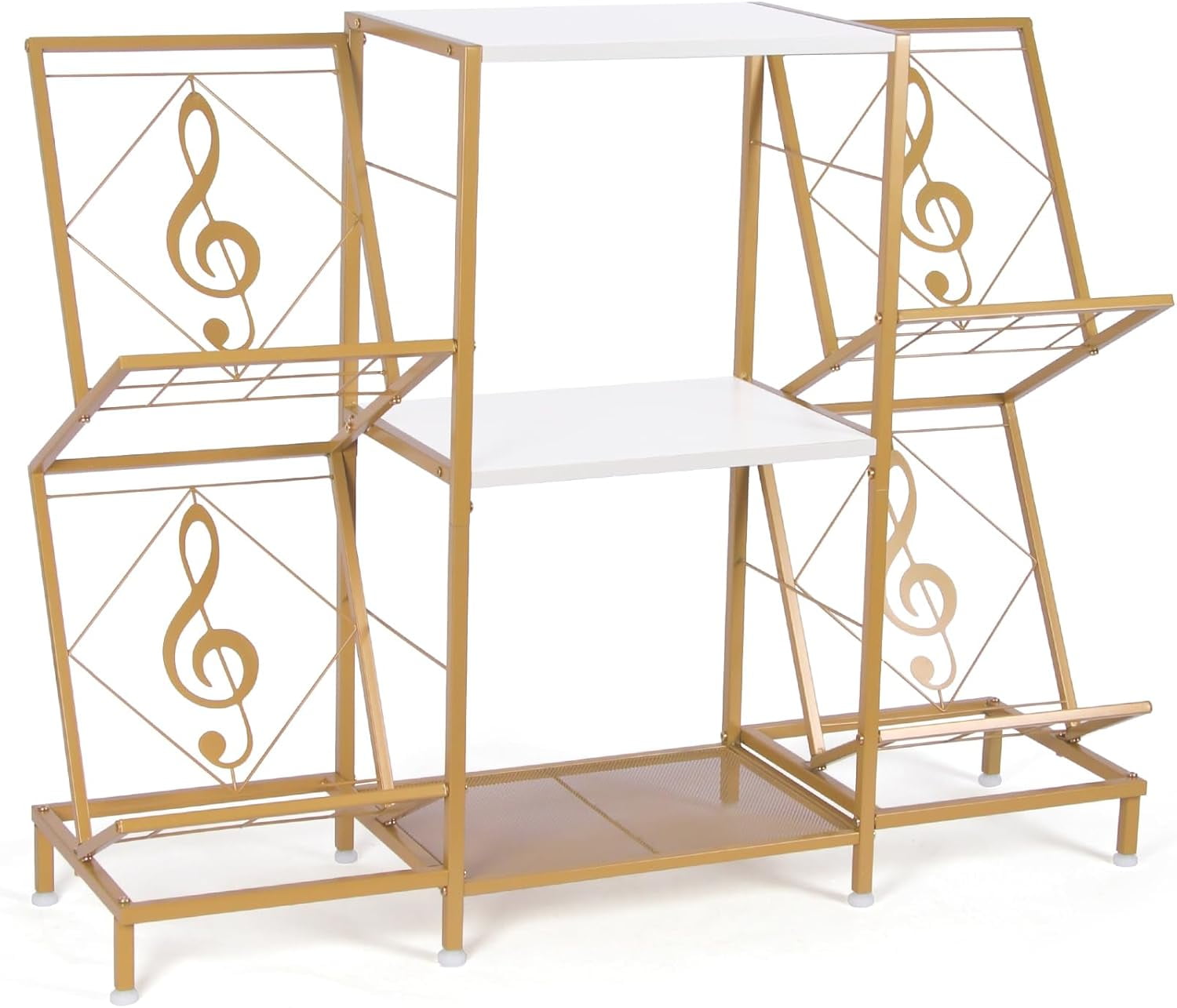 Record Player Stand with Vinyl Record Storage, Turntable Stand with 4 ...