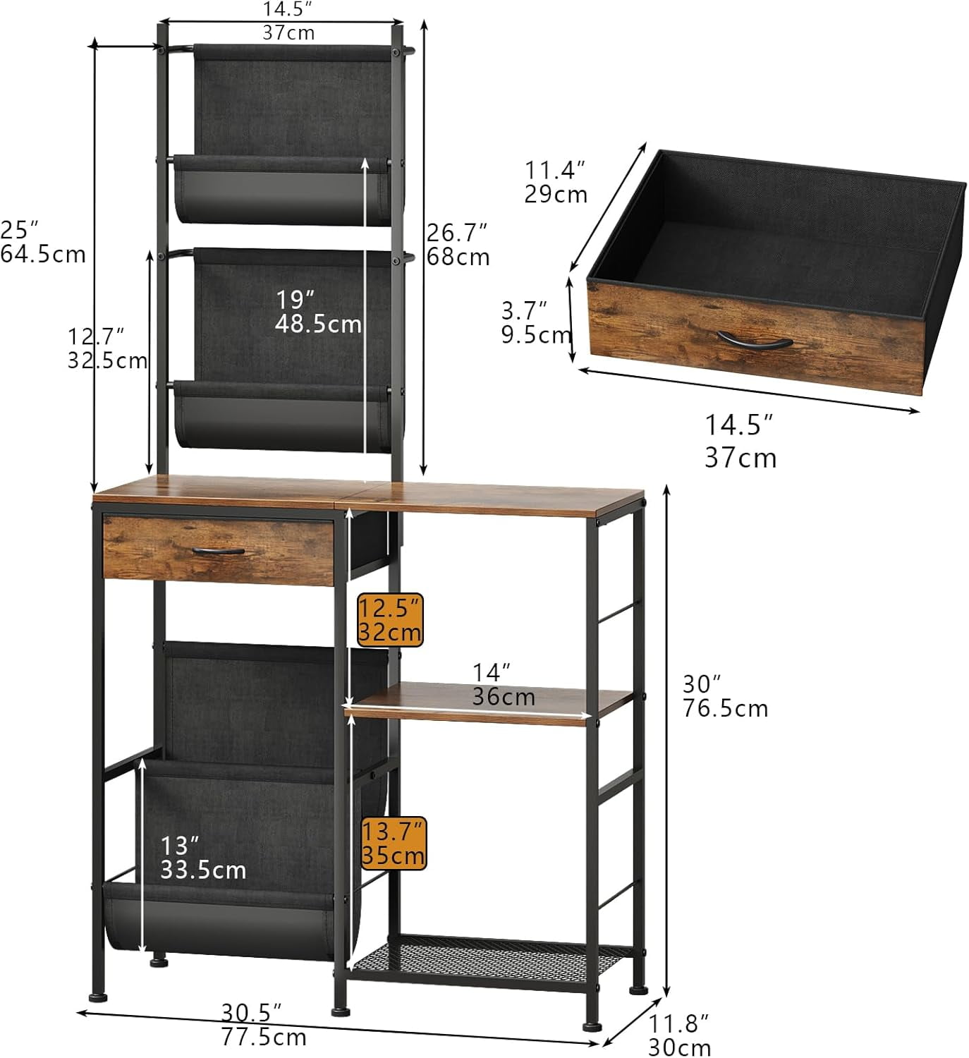 Record Player Stand with Vinyl Storage for 300 Albums Turntable Table ...