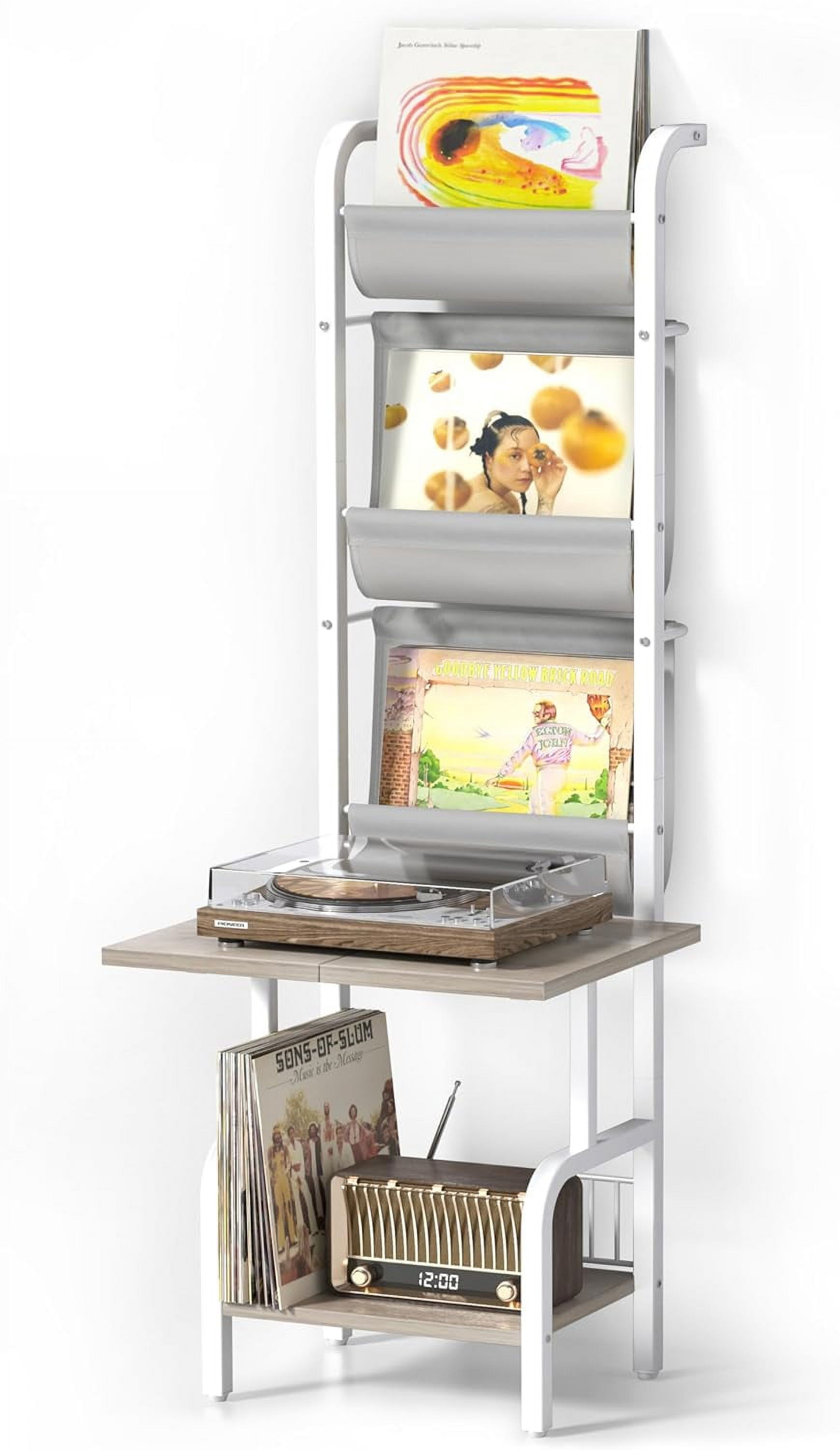Record Player Stand with Vinyl Storage, Record Player Table with Vinyl ...