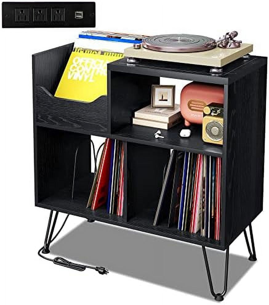 Record Player Stand with Vibration-Isolated Turntable Design Vinyl ...