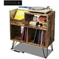Record Player Stand with Vibration-Isolated Turntable Design Vinyl ...