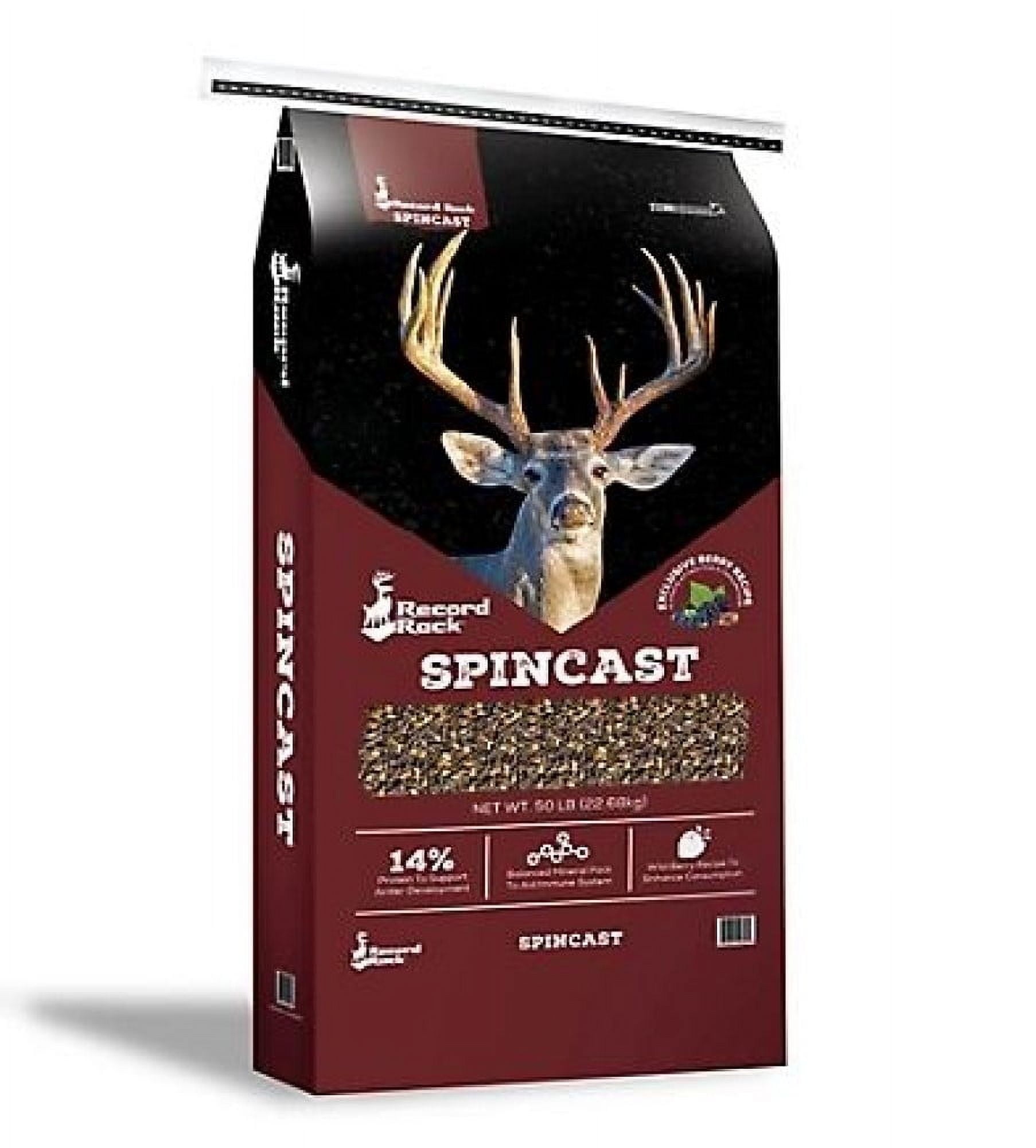 Record Rack 45085 Spincast Deer Feed Corn and 14% Protein, Berry Flavor ...