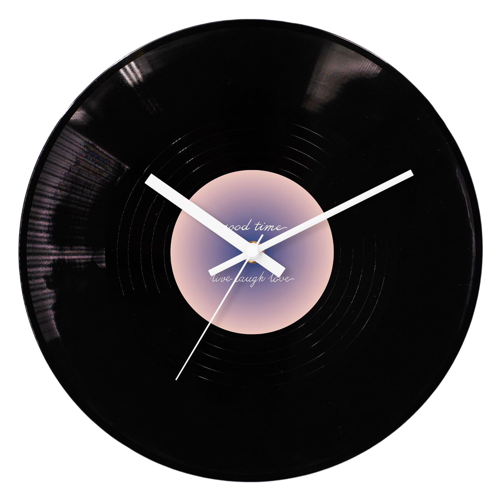 Record Shape Clock With Optional Center Color Eye Catching Desk Display ...
