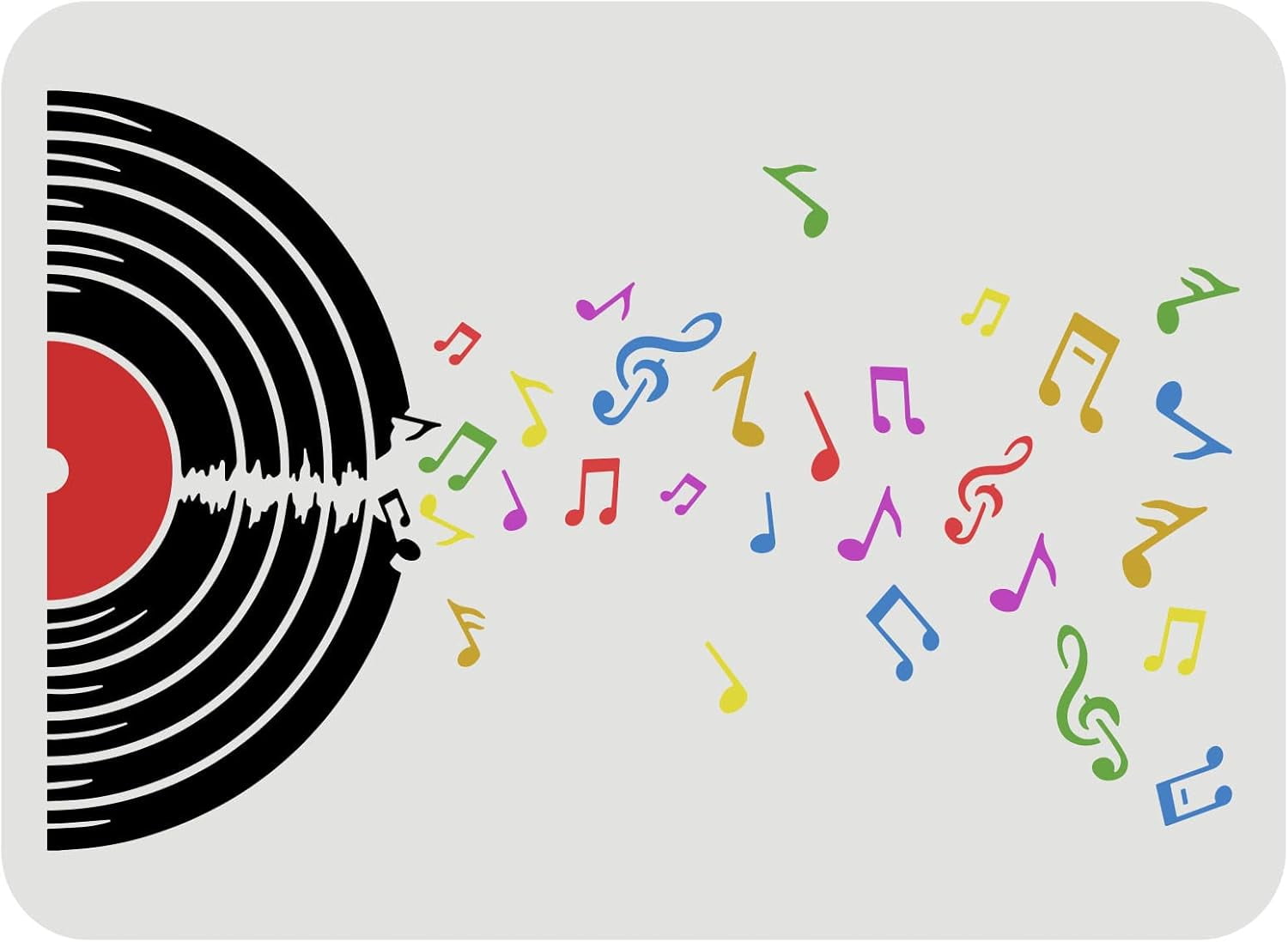 Record Stencil 29.7x21cm Reusable Vinyl Record Drawing Stencil Album ...