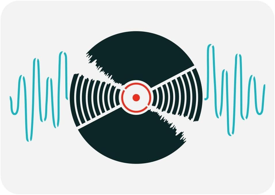 Record Stencil for Painting 8.3x11.7inch Reusable Album Music Recording ...