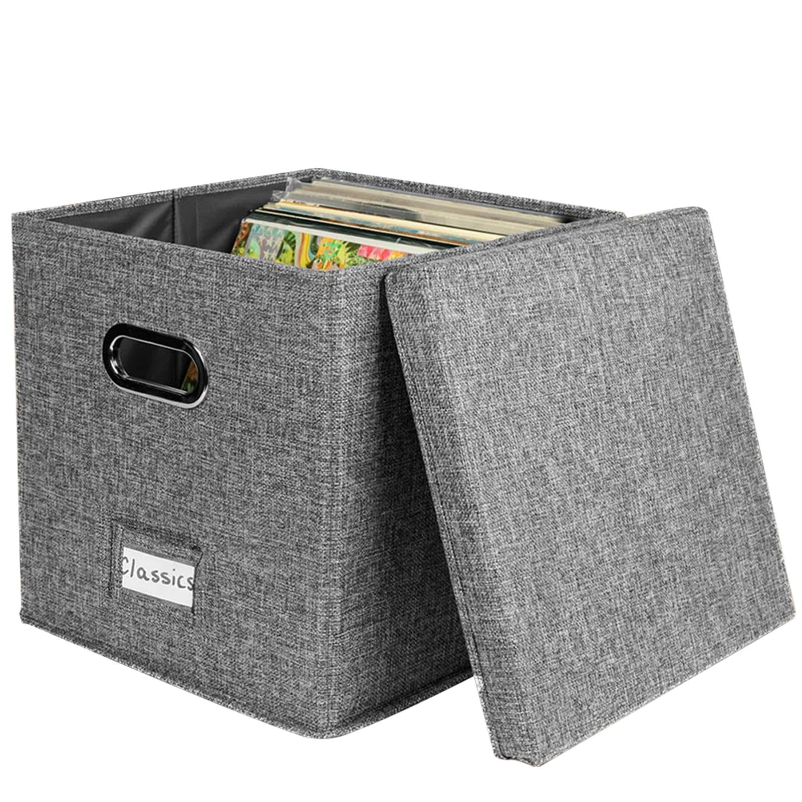 Record Storage Boxes,Record Album Storage Box for Up to 50+ Records,12 ...