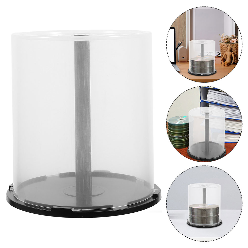 Record Storage Case,3Pcs Cd Storage Bin 100 Disc Capacity Plastic Empty ...