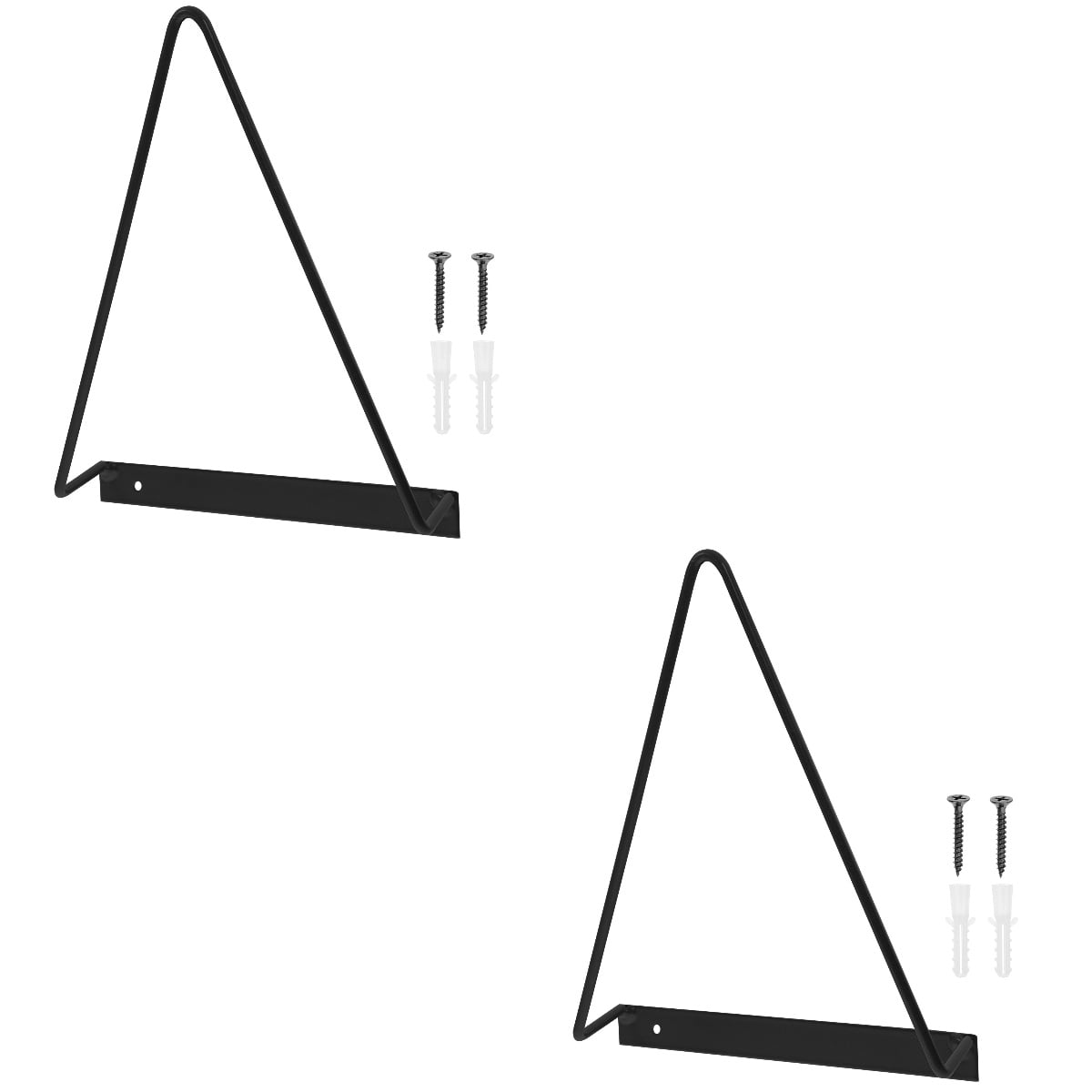 Record Storage Floating Triangle Shelves 2 Pieces Rack Wall-mounted ...