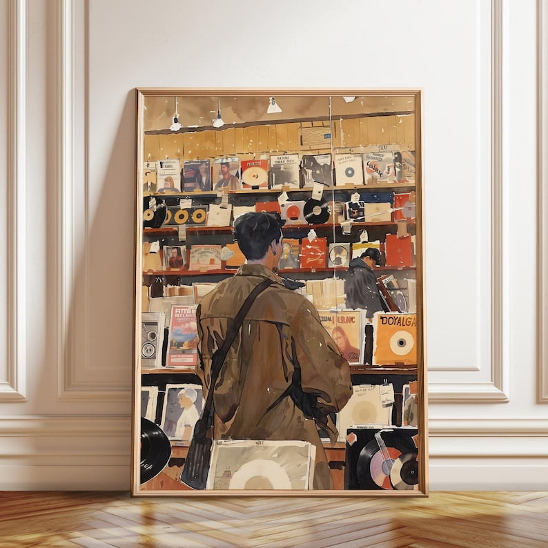 Record Store Day Poster - Vinyl Shop Music Enthusiast Art Gift Idea ...