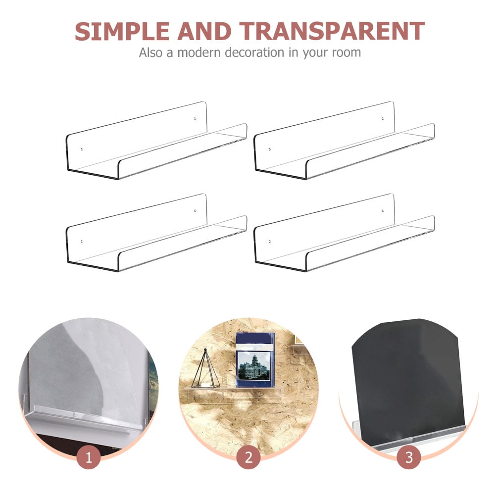 KAKOWELY Record Display Stand Acrylic 4Pcs Simple Design Home Office 7 ...