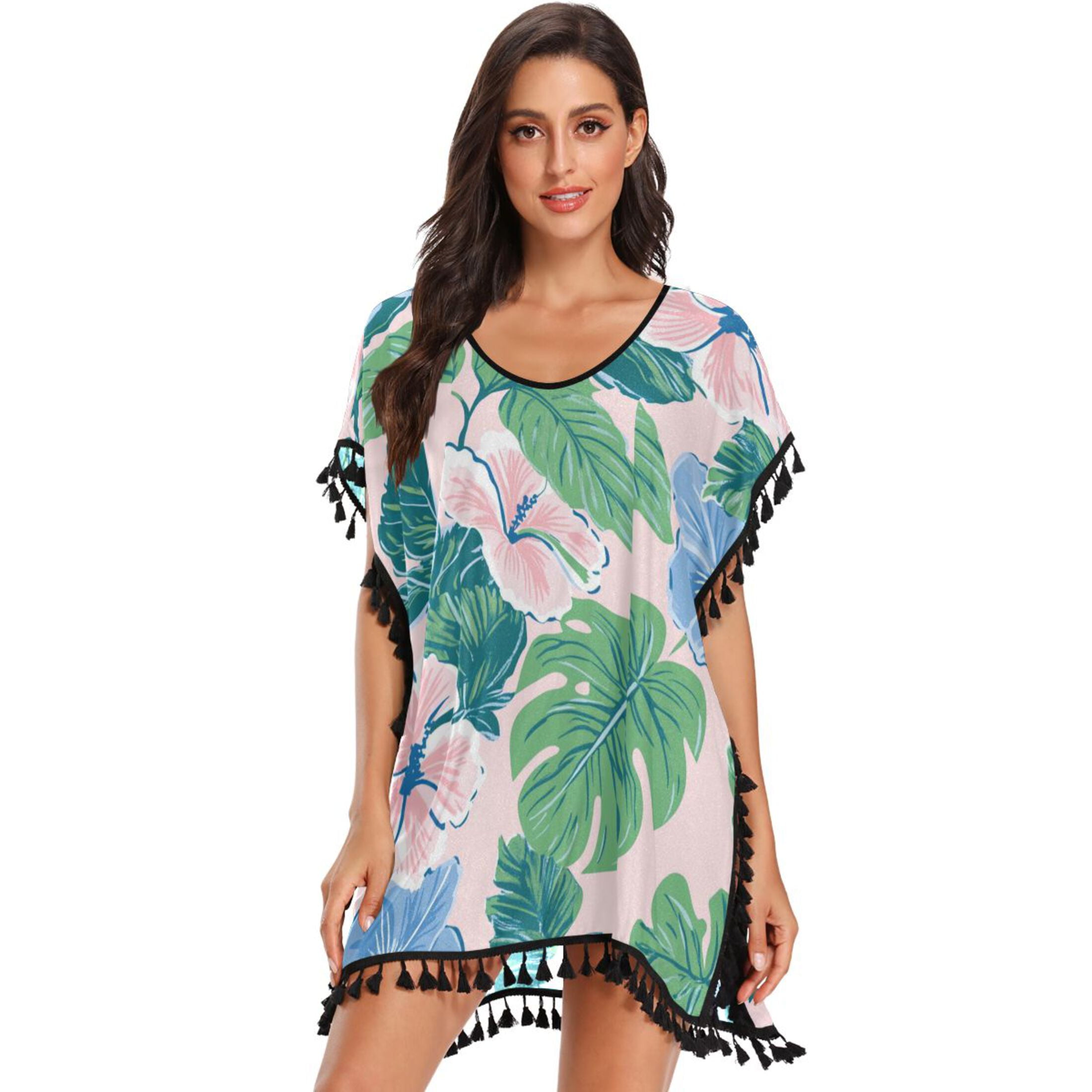 Record your inspirational women's beach home fringe smock. Hand Drawn ...