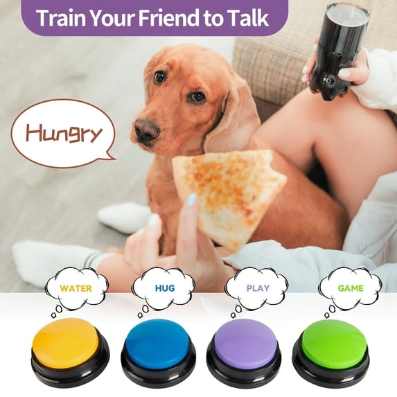 Recordable Pet Talking Buttons, Dog Training Communication Toys With ...