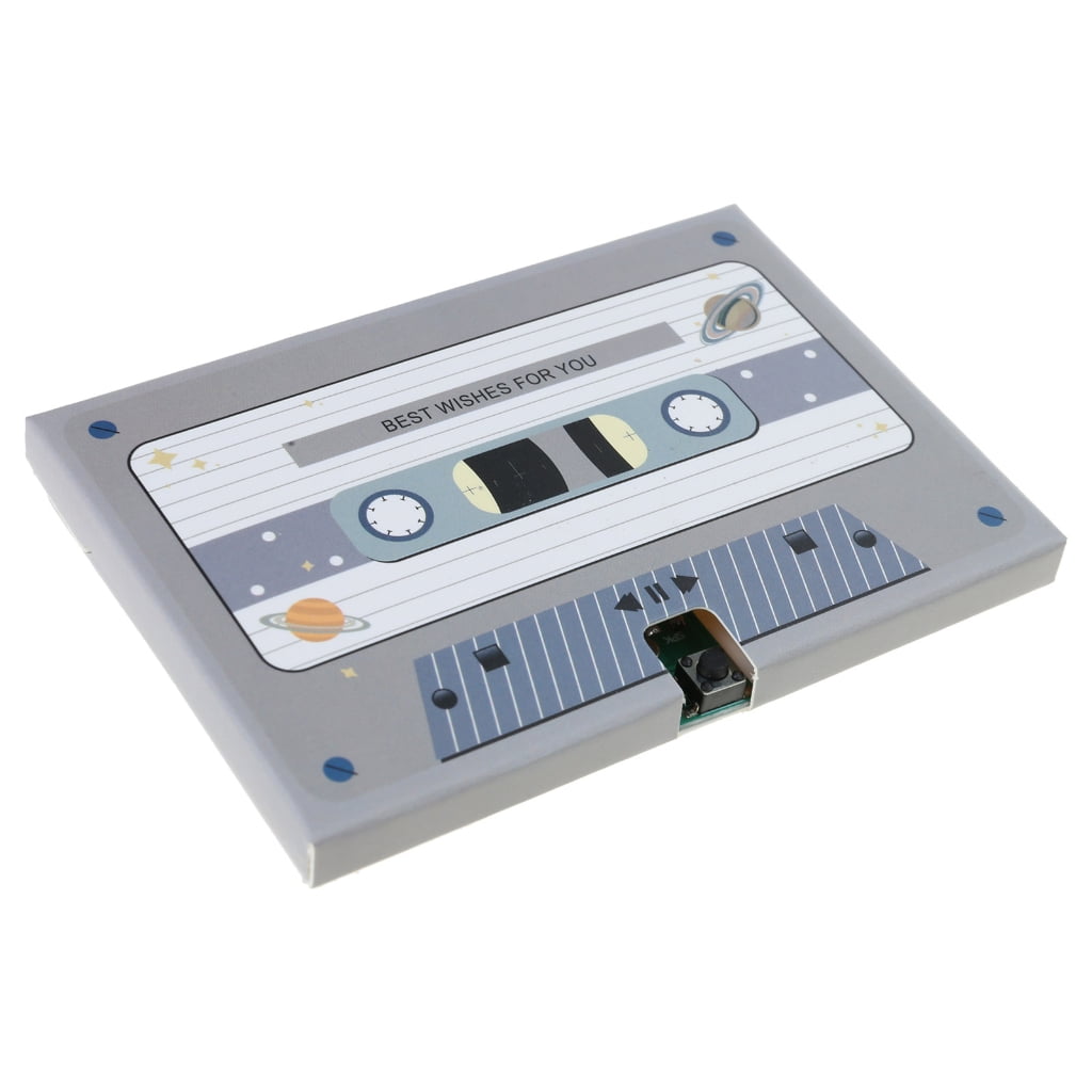 Recordable Voice Greeting Card Easy to Use Message Recording Cassette ...