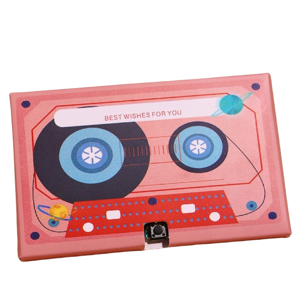 Recordable Voice Greeting Card Easy to Use Message Recording Cassette ...