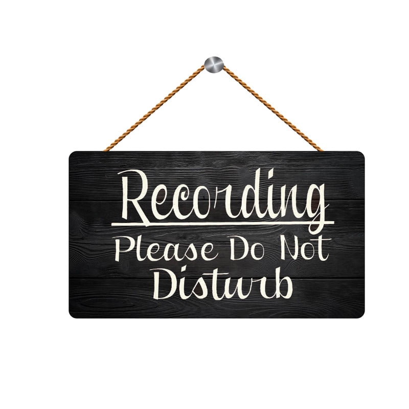 Recording Please Do Not Disturb Podcast Wooden Plaque Hanging Wall Art ...