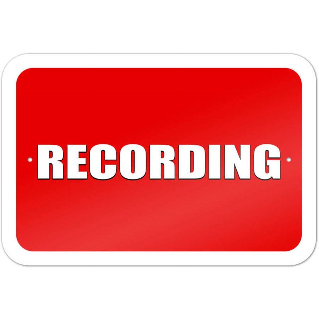 Recording Sign - Walmart.com