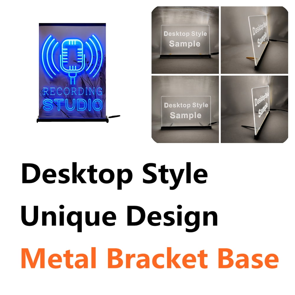 Recording Studio Microphone On Air Vintage LED Neon Sign-Posters ...