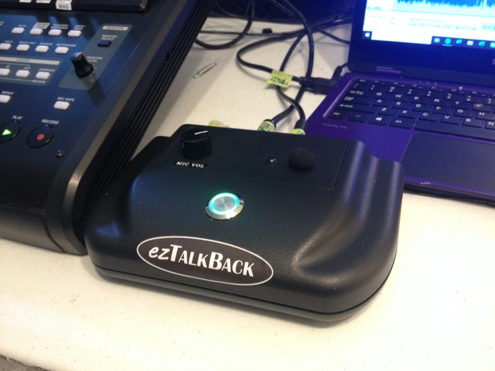 Recording Studio TALKBACK system. Talkback box w/ built-in mic to ...