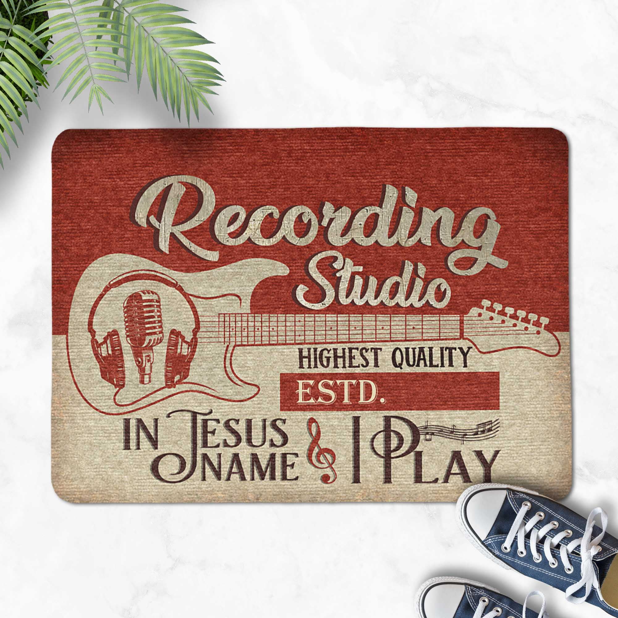 Recording Studio Welcome Mat with Religious Message, Christian Music ...