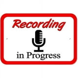 Recording in Progress Microphone Sign - Walmart.com