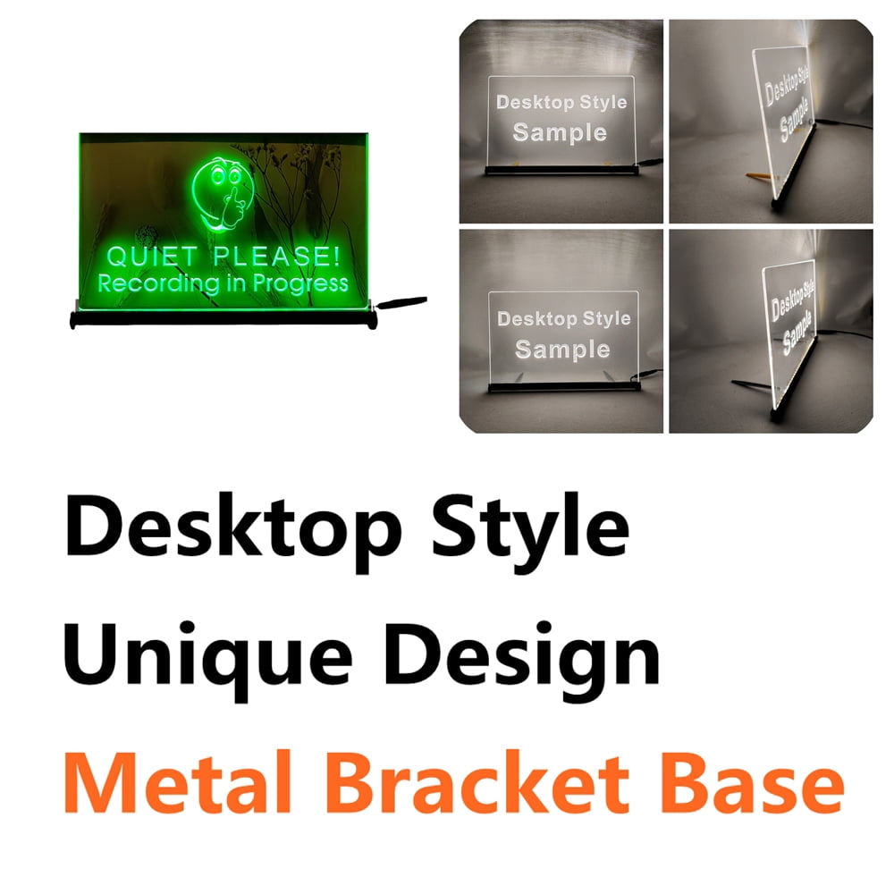 Recording in Progress Quiet Please Vintage LED Neon Sign-Posters ...