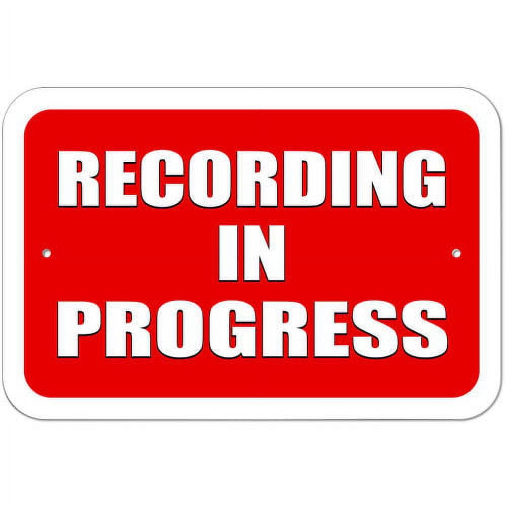 Recording in Progress Sign - Walmart.com