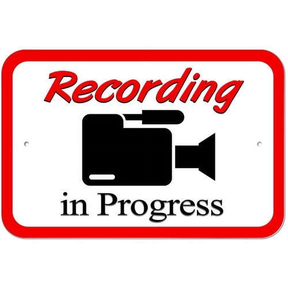 Recording in Progress Video Camera Camcorder Symbol Sign - Walmart.com