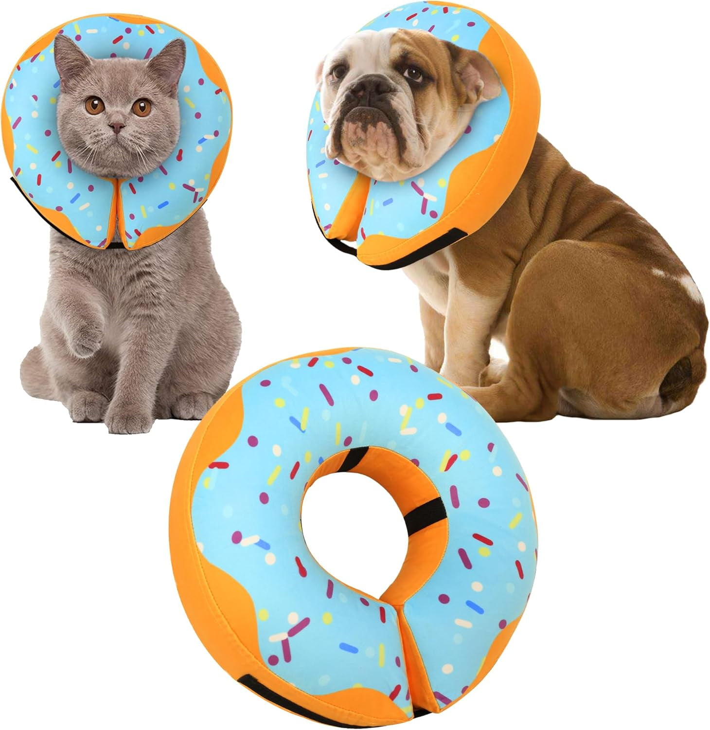 Recovery Donut Collar for Dogs & Cat,Inflatable Dog Cone Collar ...