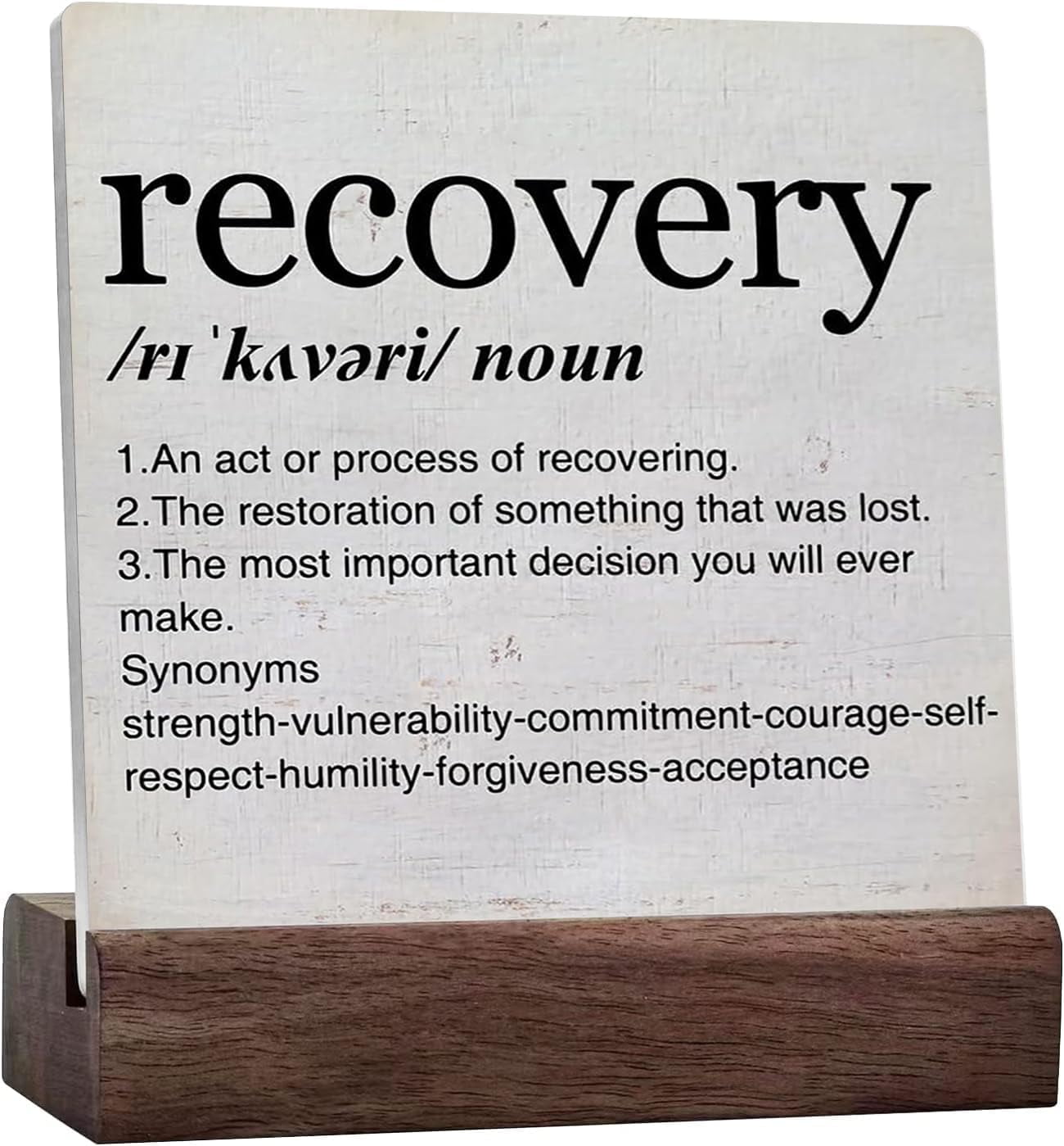 Recovery Gifts for Women Men Recovery Definition Art Ceramic Table Sign ...