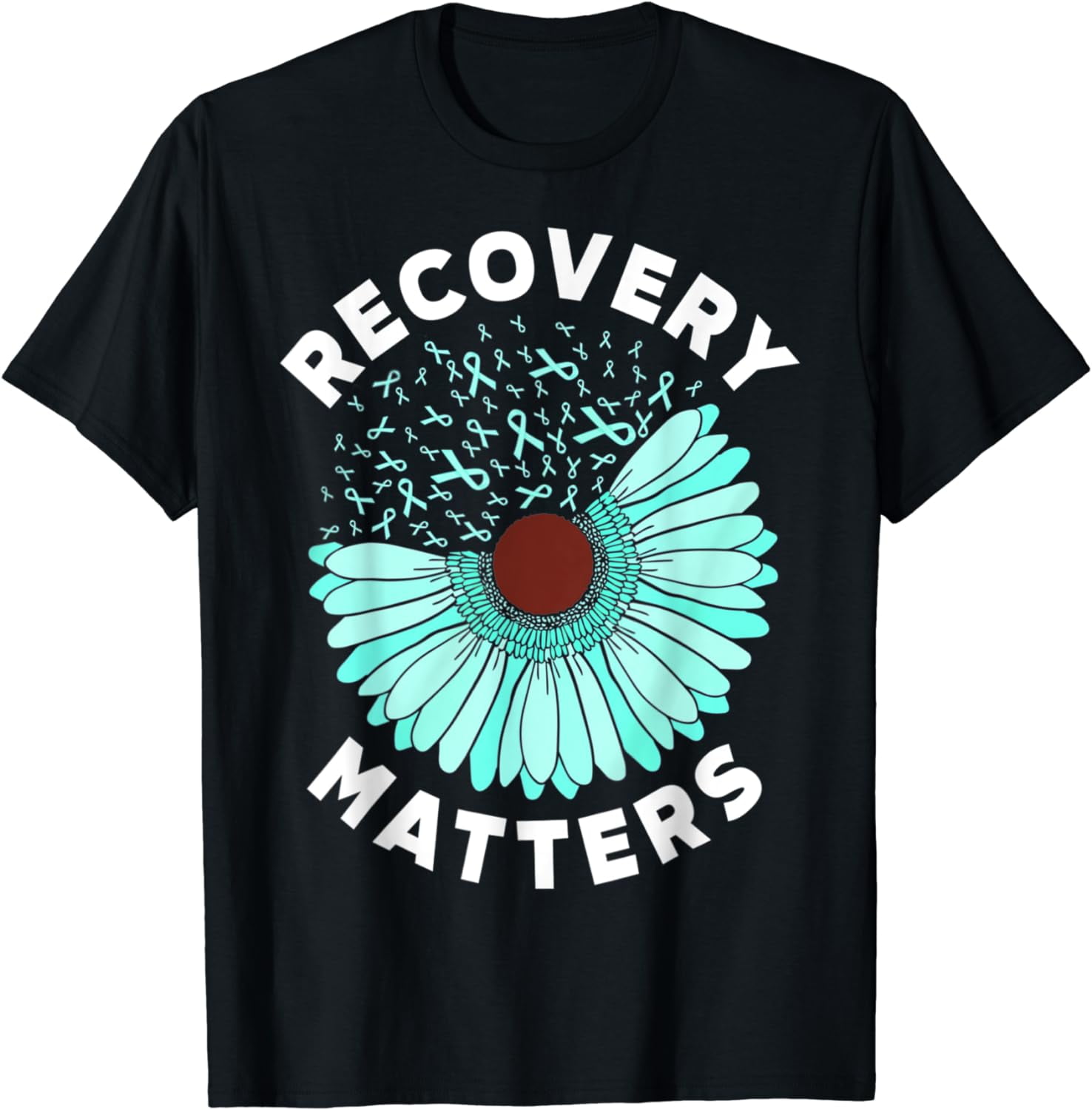Recovery Matters Alcohol Drug Awareness Addiction Ribbon T-Shirt ...