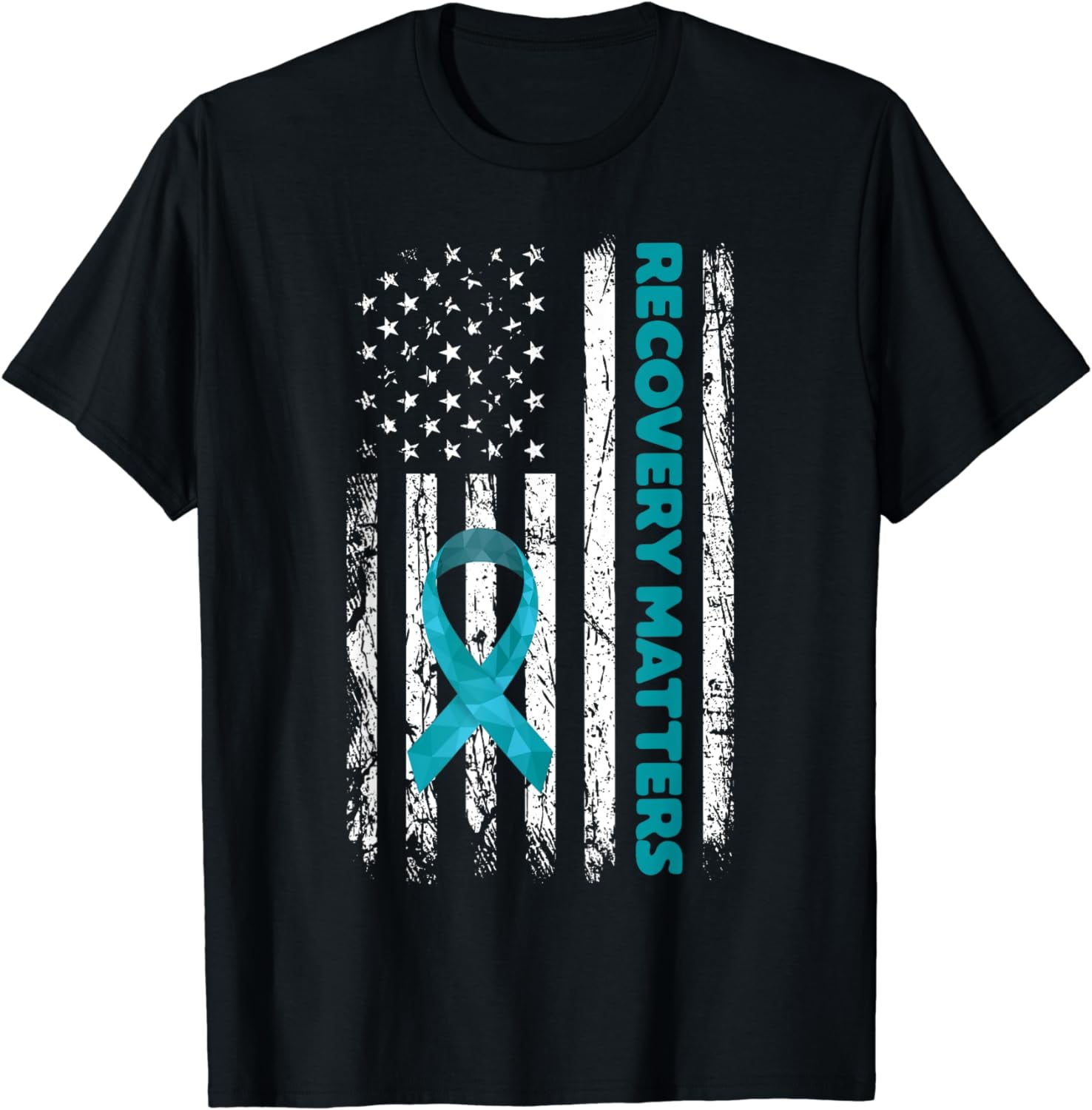 Recovery Matters American Flag T-Shirt - Walmart.com
