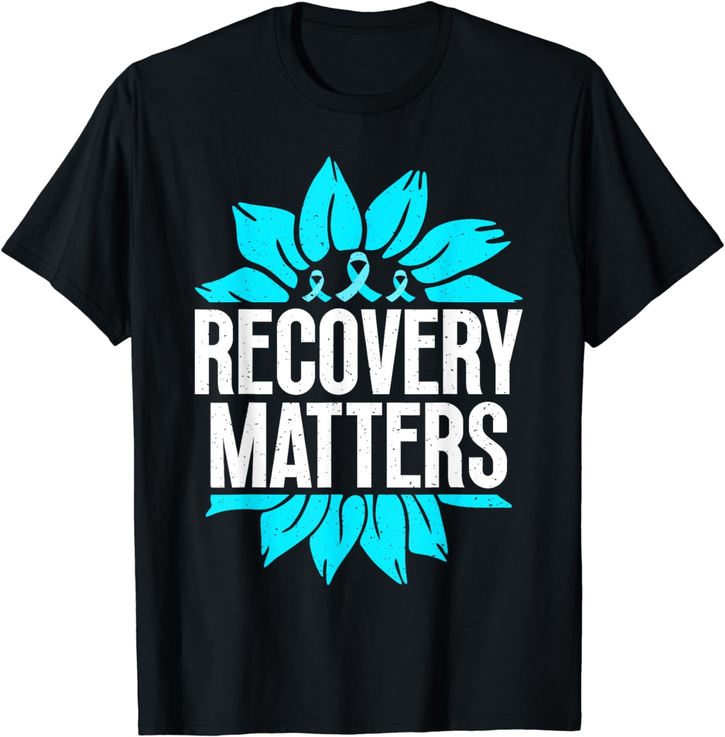 Recovery Matters Drug Alcohol Awareness Mint Ribbon T-Shirt - Walmart.com
