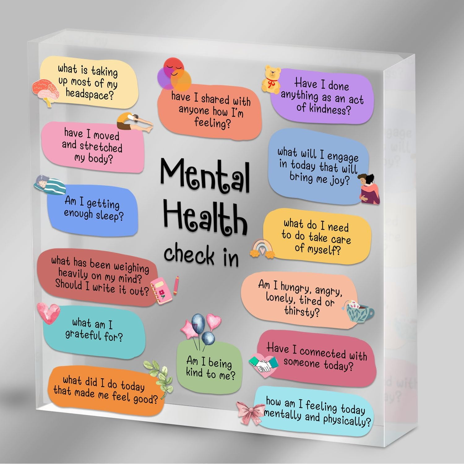 Recovery Self Care Encourage Gift, Mental Health Signs for Women ...