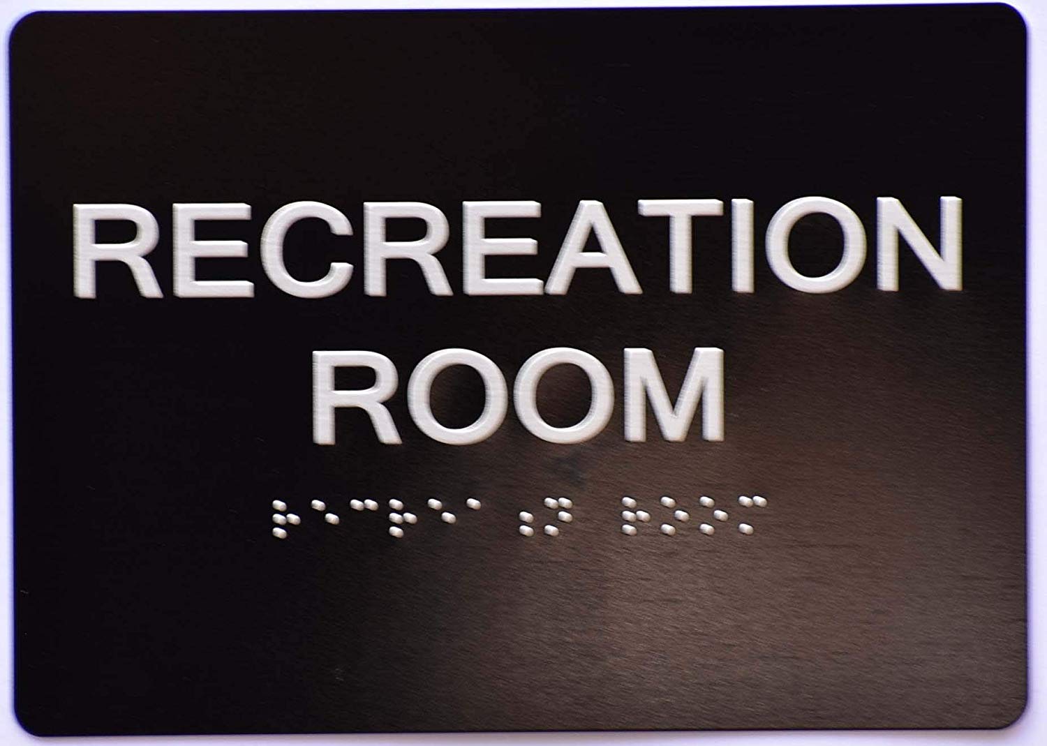 Recreation Room Sign -Black(Aluminium, Black/Silver,Size 5x7) The ...