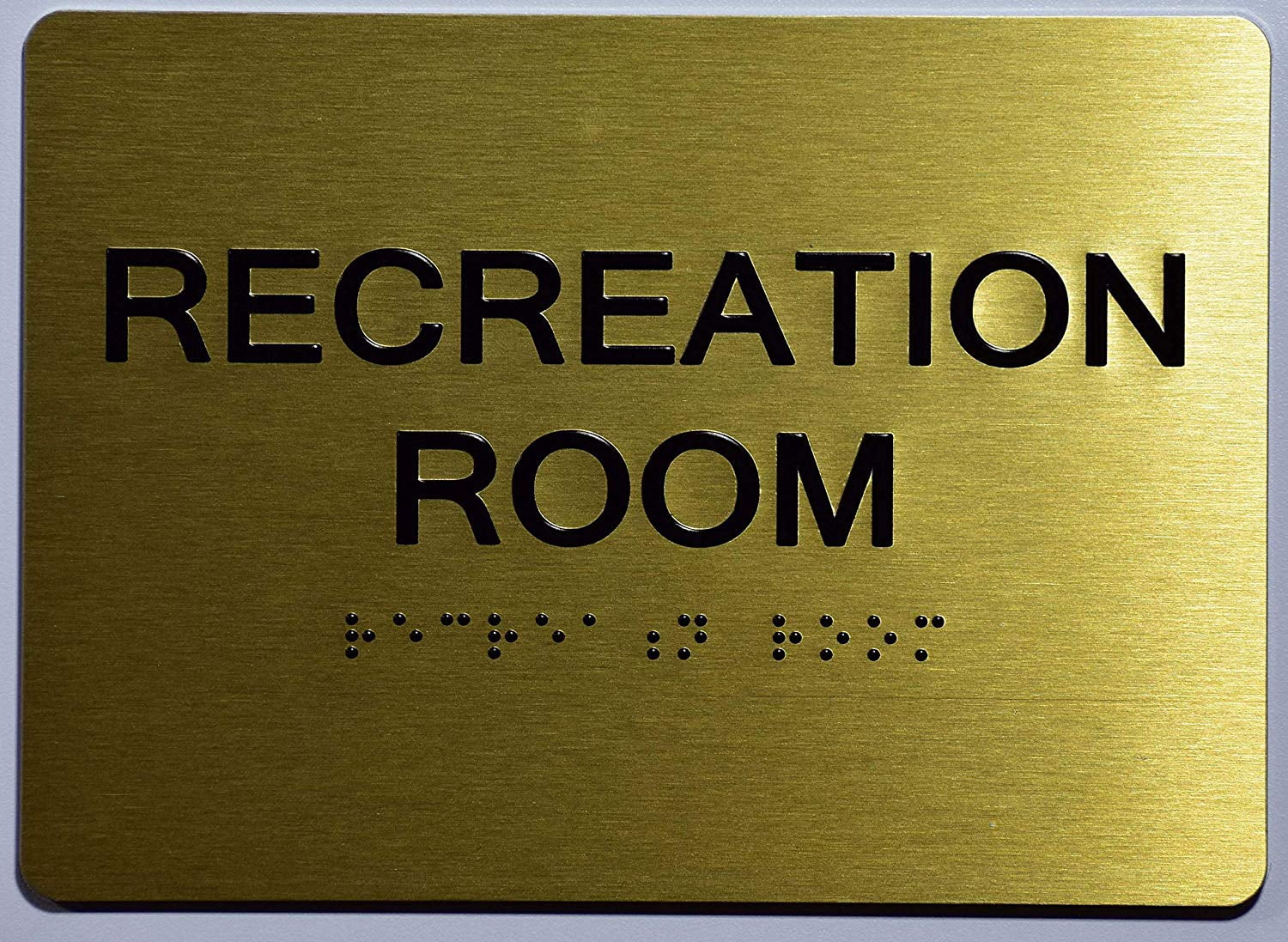 Recreation Room Sign- Gold(Aluminium, Gold/Black,Size 5x7) The ...