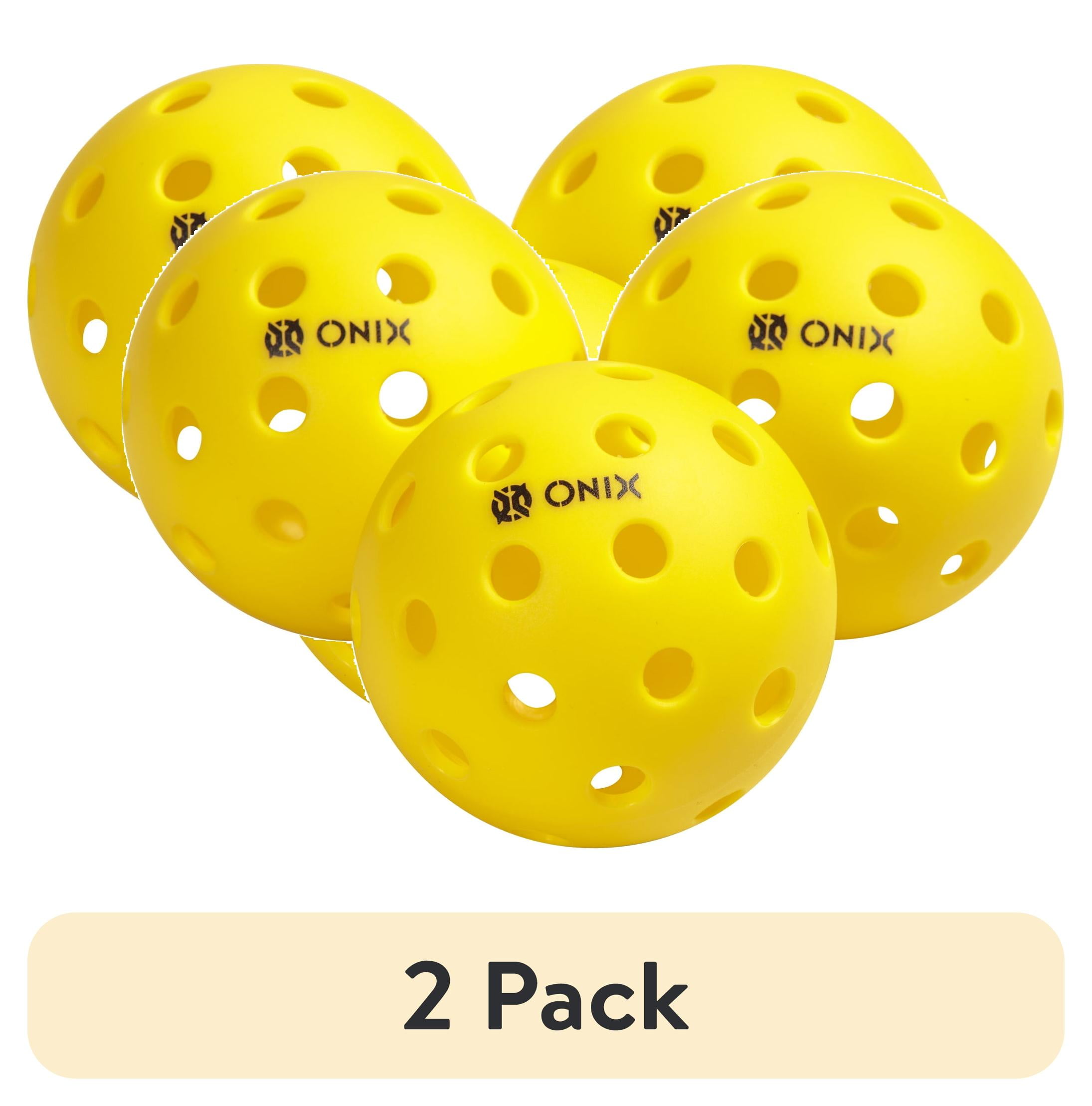 (2 pack) Recruit by ONIX Pickleball Pure Outdoor Balls (Yellow, 3-Pack ...