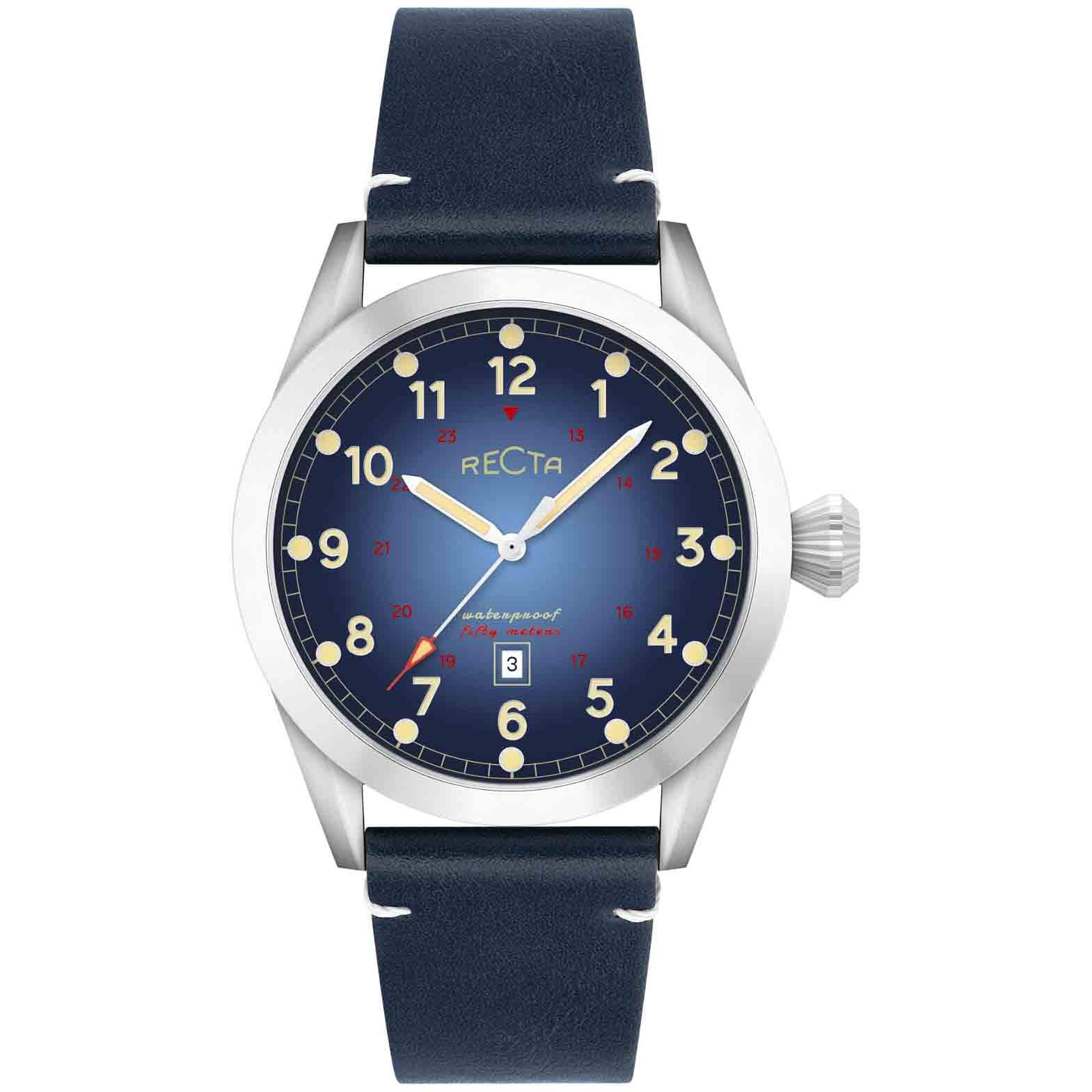 Recta Cavalier Stainless Steel 45mm Japanese Quartz Wristwatch ...