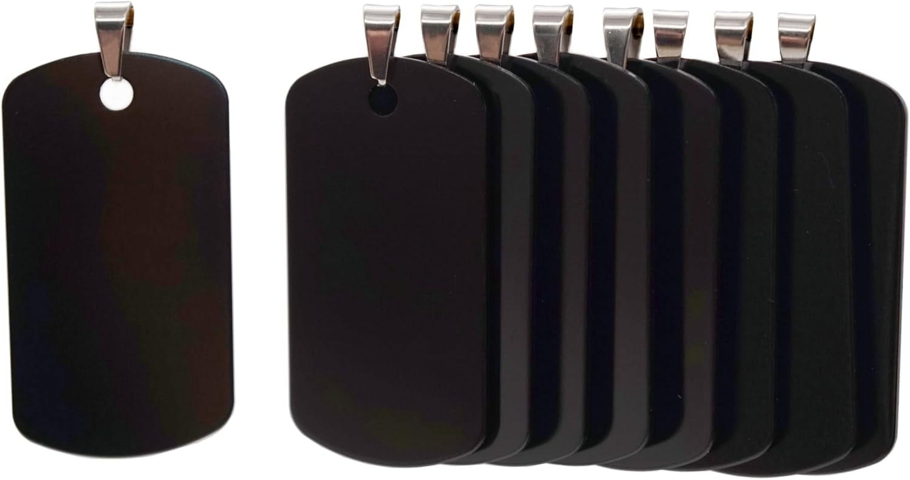 Rectangle Aluminum Blank Dog Tags, DIY Engraved Cat Dog ID Tags ...