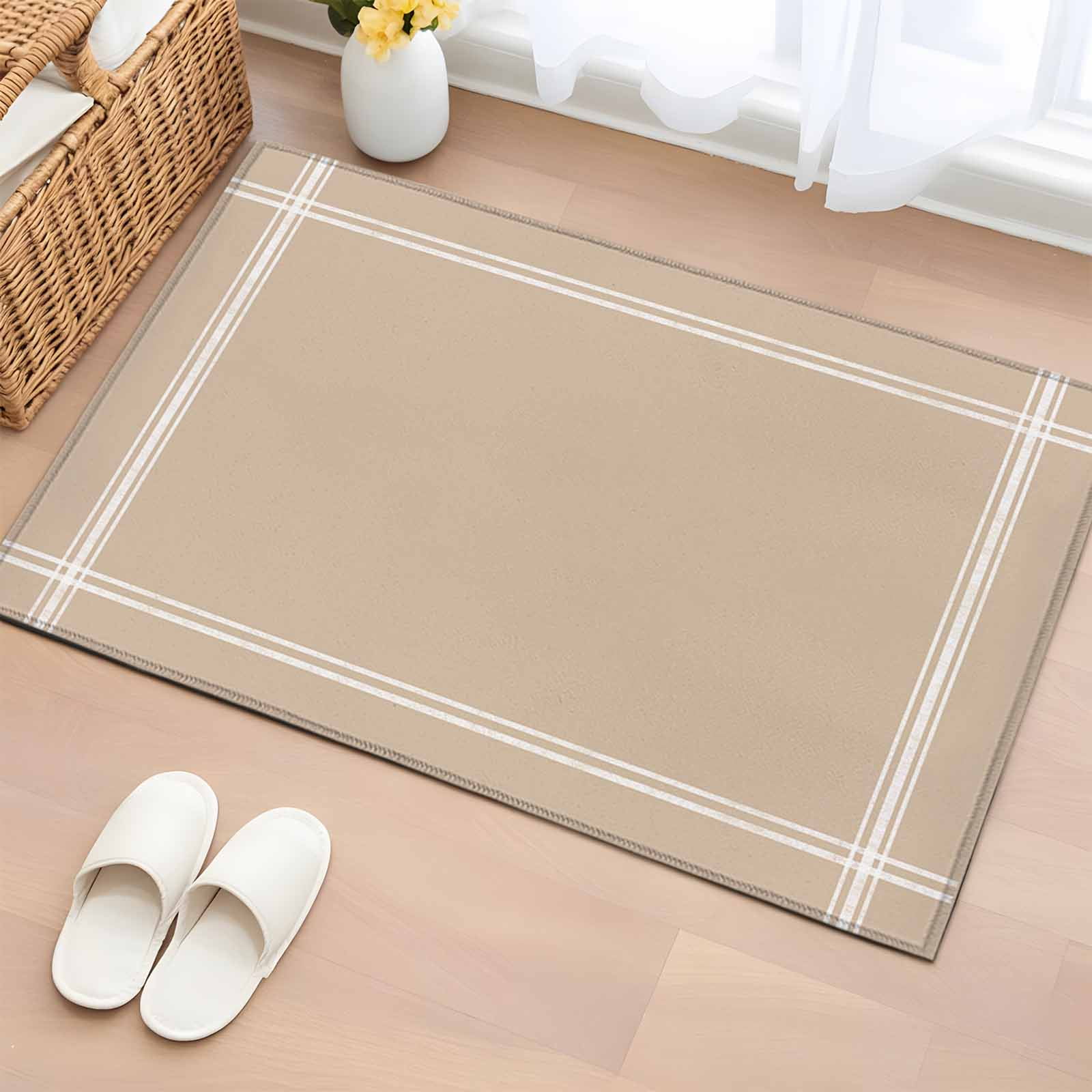 Rectangle Area Rug 2x3ft, Pure Color Colors Of Light Charcoal Non-Slip ...