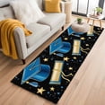 Rectangle Area Rug 2x6ft, Blue Graduation Cap Diploma Non-Shedding ...