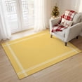 Rectangle Area Rug 4x6ft, Modern Yellow Solid Color Non-Slip Non ...