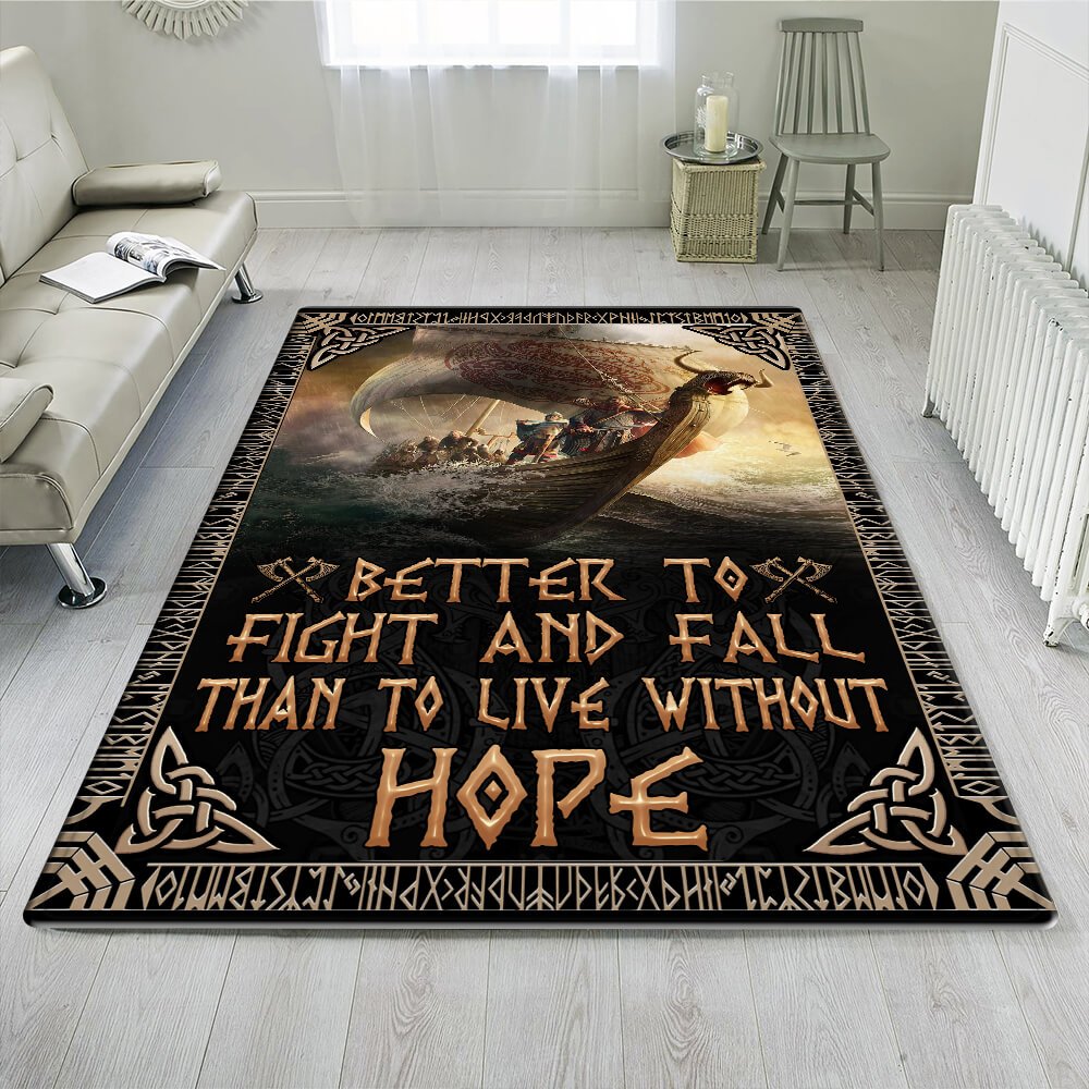 Rectangle Area Rug For Living Room, Bedroom, Viking Rug Better to Fight ...