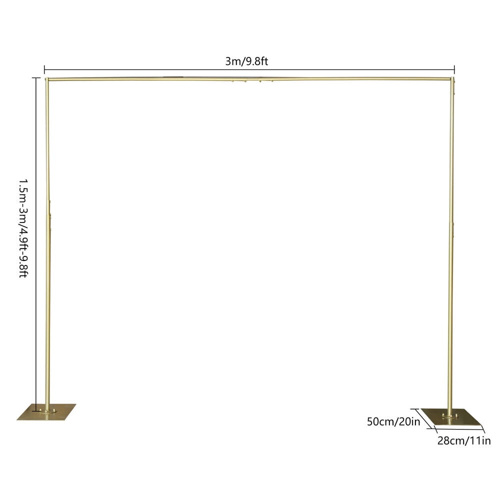 Rectangle Balloon Arch Backdrop Flower Gold Display Stand Frame Wedding ...