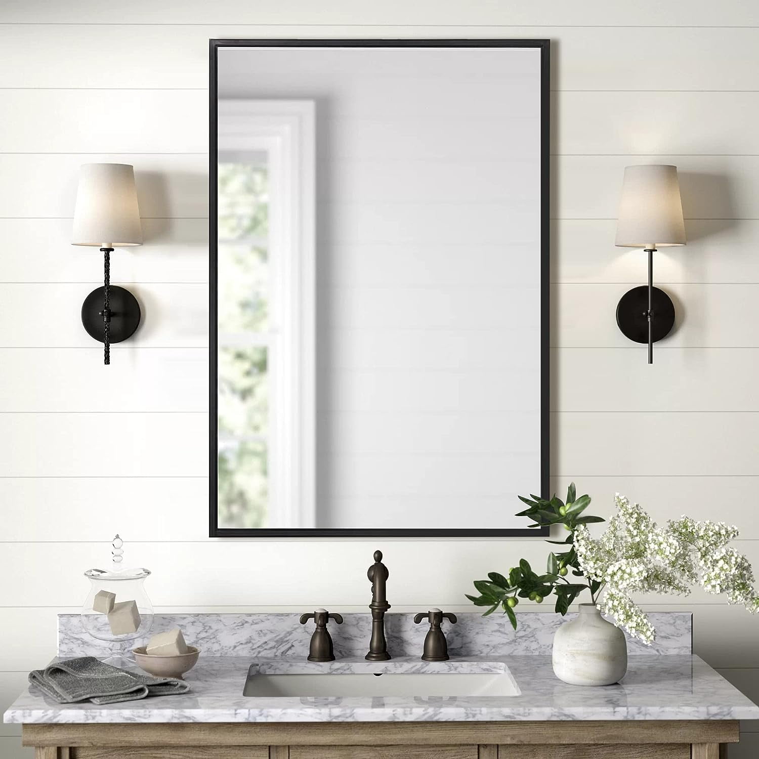 Rectangle Bathroom Mirror 20 x 28 Inch Rectangle Mirror Vertical or ...