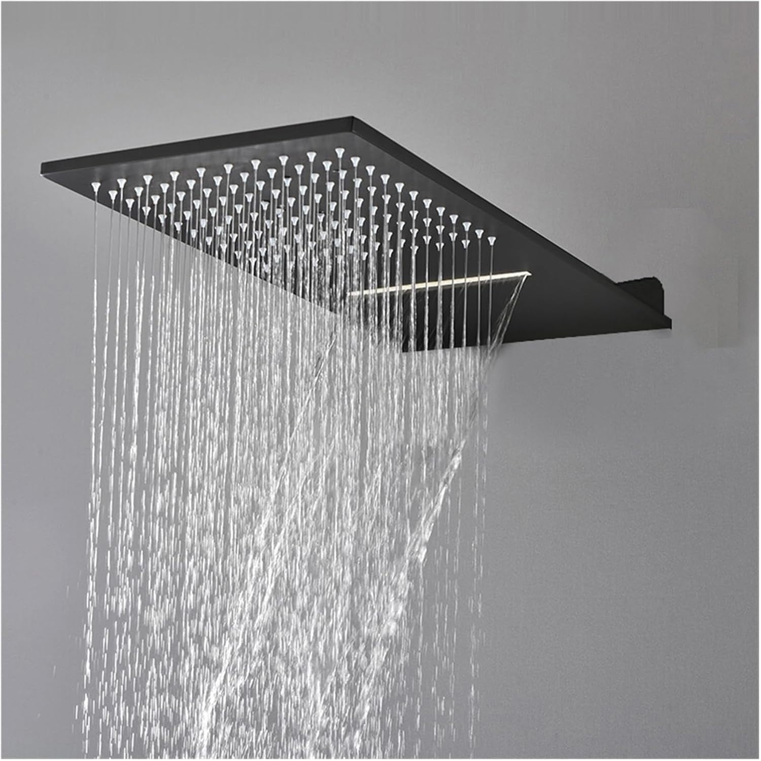 Rectangle Bathroom Stainless Steel Rain Shower Head Rainfall Bath ...