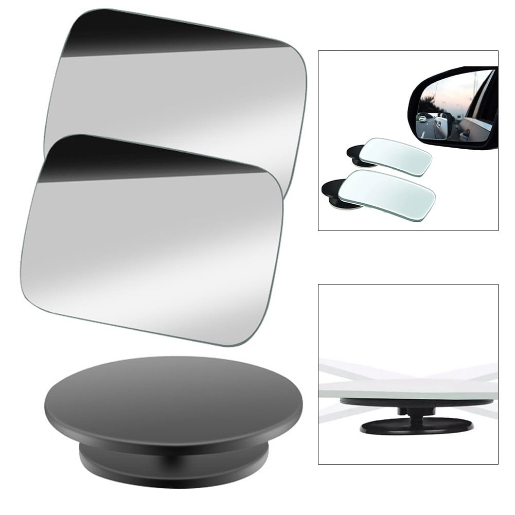 Rectangle Blind Spot Mirror HD Glass Convex Lens Frameless Rear View ...