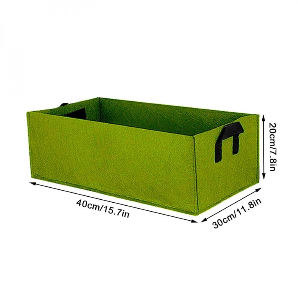 Rectangle Breathable Planting Container Grow Bag 40/50/60cm Fabric ...