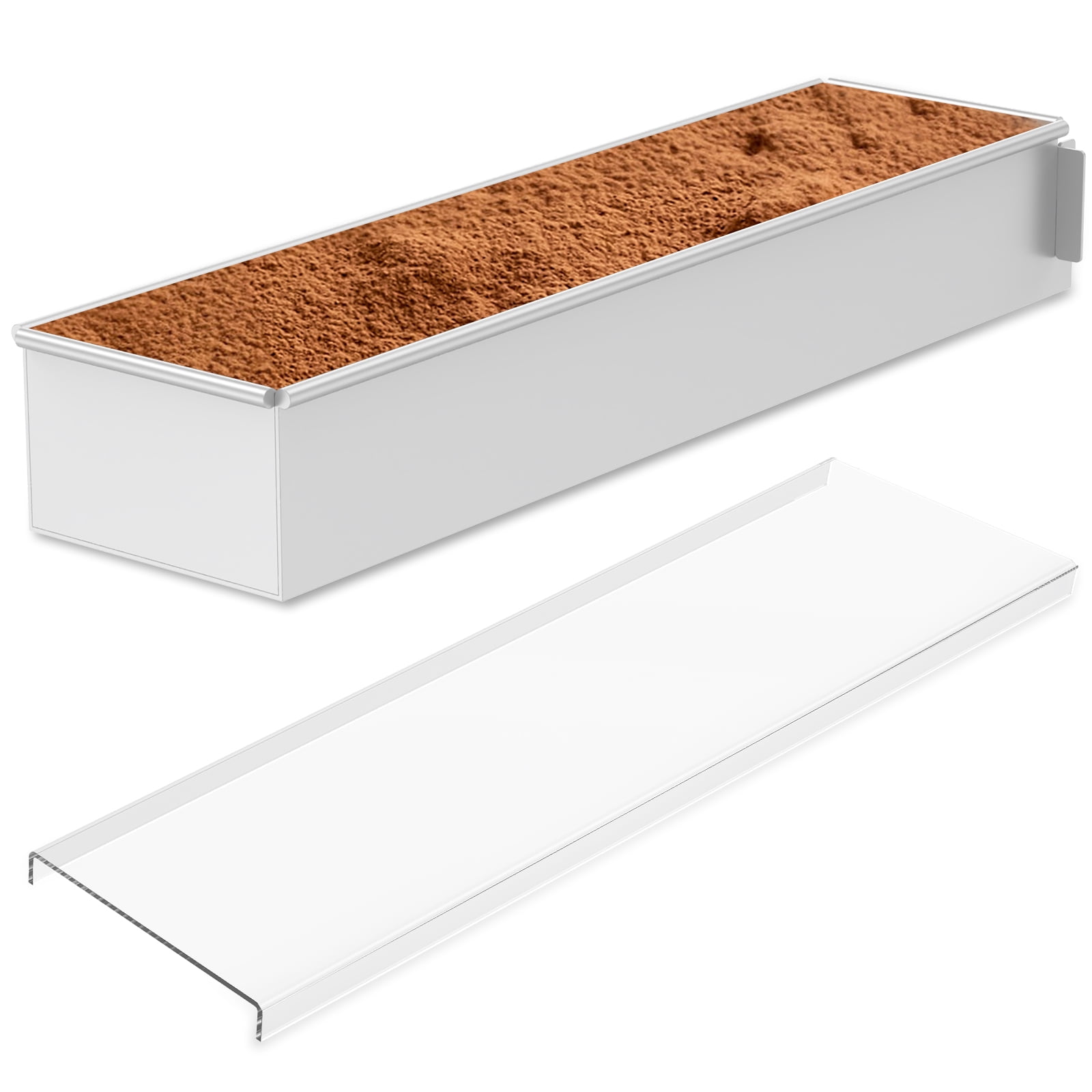 Rectangle Cake Mold Aluminum Alloy Rectangle Cake Mold with Acrylic Lid ...