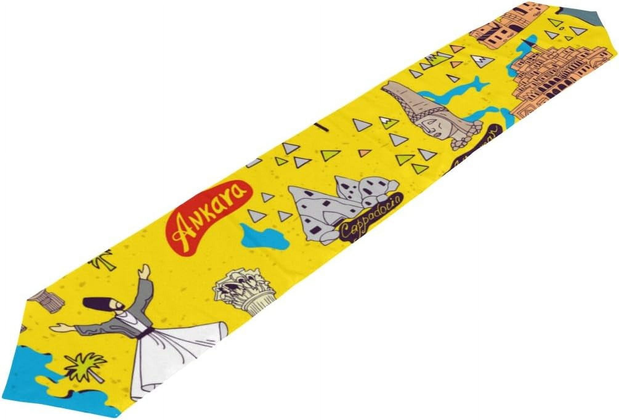 Rectangle Cartoon Map of Turkey Printed Table Runner 13x90in for ...